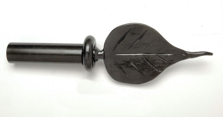 Wrought Iron Finial, Leaf, Large - Winnipesaukee Forge